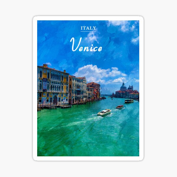 "Venice Italy Travel" Sticker for Sale by PostersStickers | Redbubble