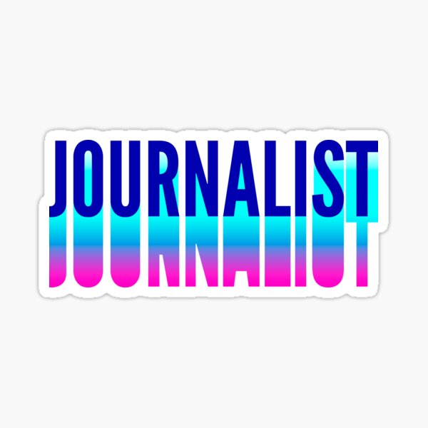 "Journalist With Long Gradient Shadow" Sticker for Sale by SVPOD ...