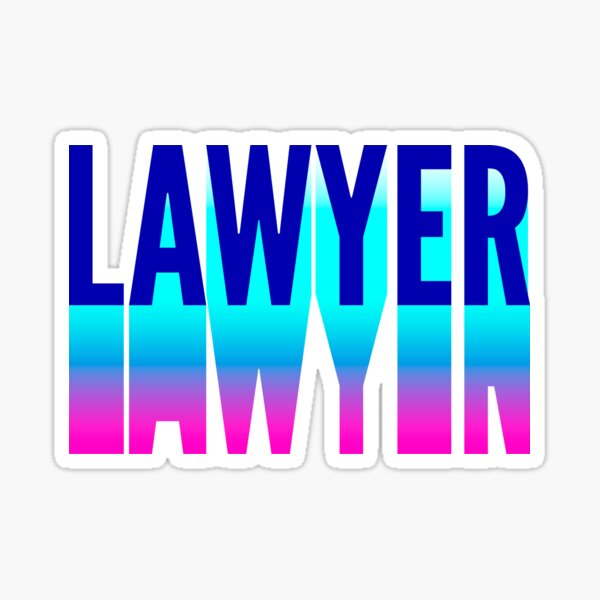 "Lawyer With Long Gradient Shadow" Sticker for Sale by SVPOD | Redbubble