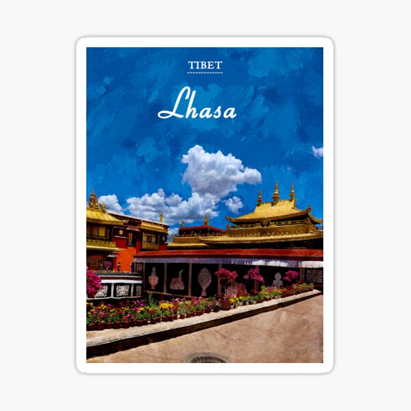 "Lhasa Tibet Travel" Sticker for Sale by PostersStickers | Redbubble