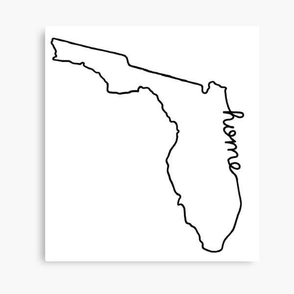 "Florida Home State Outline" Canvas Print for Sale by jamiemaher15 ...