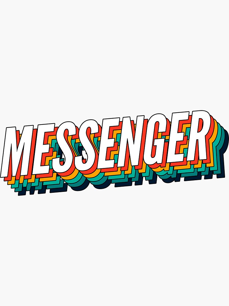 "Messenger Retro Vintage Label For The Best Messenger " Sticker for ...