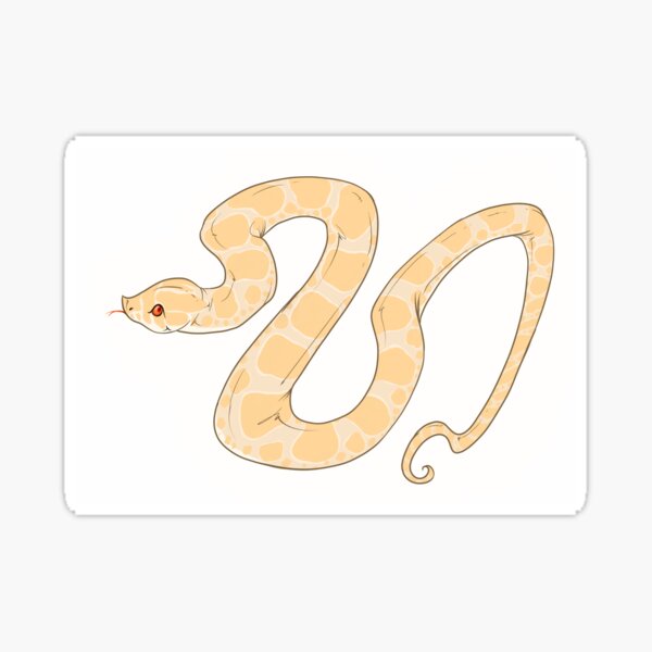 "Yellow Albino Hognose Snake" Sticker for Sale by TwilightSaint0 ...