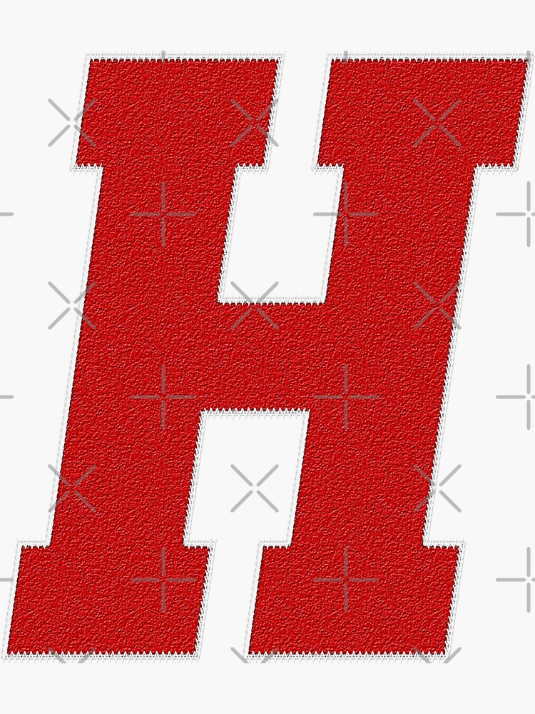 "Letter H Monogram Varsity Alphabet Initials Names" Sticker for Sale by belugastore | Redbubble