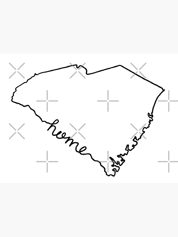 "South Carolina Home State Outline" Art Print for Sale by jamiemaher15 ...