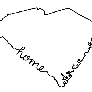 "South Carolina Home State Outline" Sticker for Sale by Jamie Maher ...