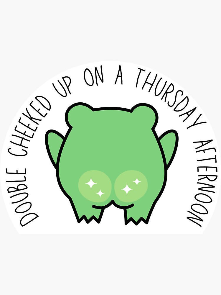 "Double Cheeked Up Froggy" Sticker for Sale by toadsforall | Redbubble