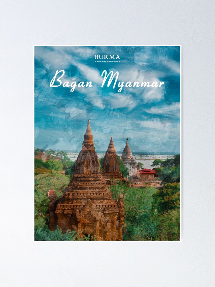 "Bagan Myanmar Burma Travel" Poster for Sale by PostersStickers | Redbubble