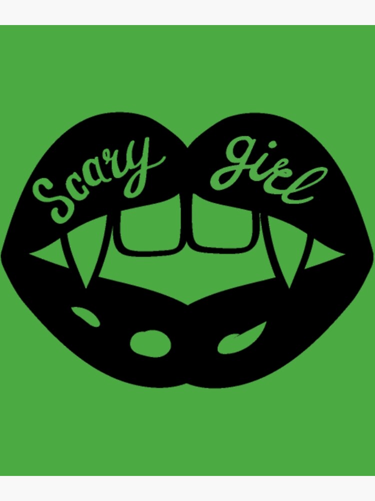 "Gothic vampire woman lips Scary girl lettering" Art Print for Sale by ...