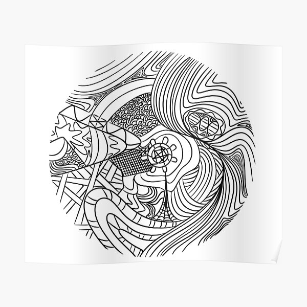 "Implied Circle line Design" Poster for Sale by DP7ADED-Art | Redbubble