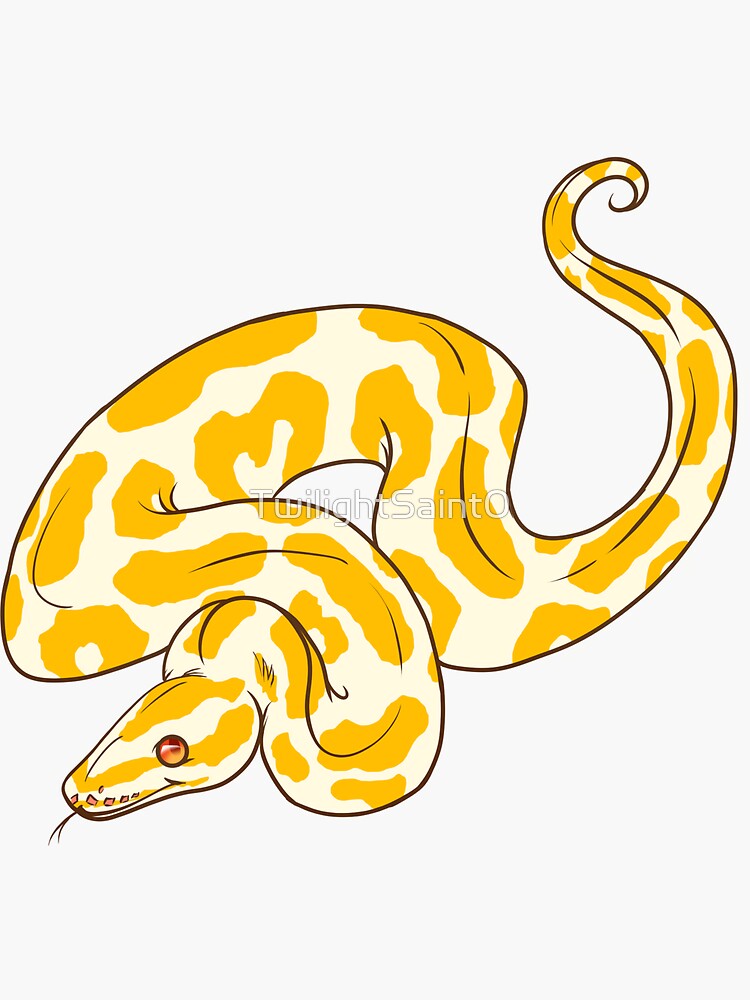 "Albino Ball Python" Sticker for Sale by TwilightSaint0 | Redbubble