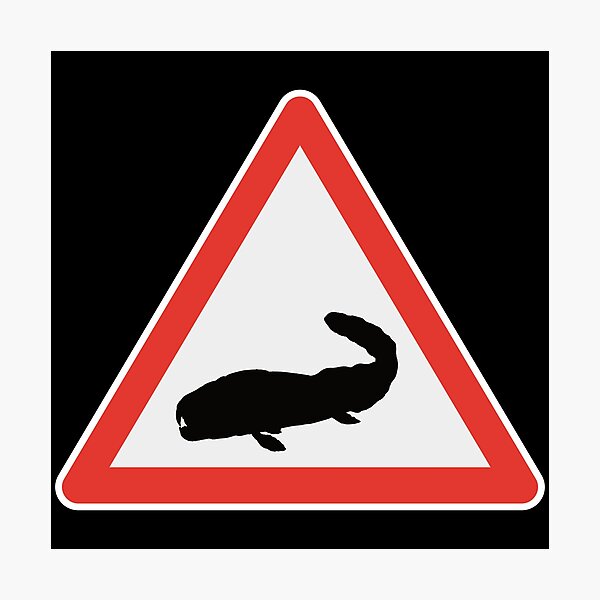 "Placodermi Dunkleosteus Prehistoric Fish Road Sign Devonian ...