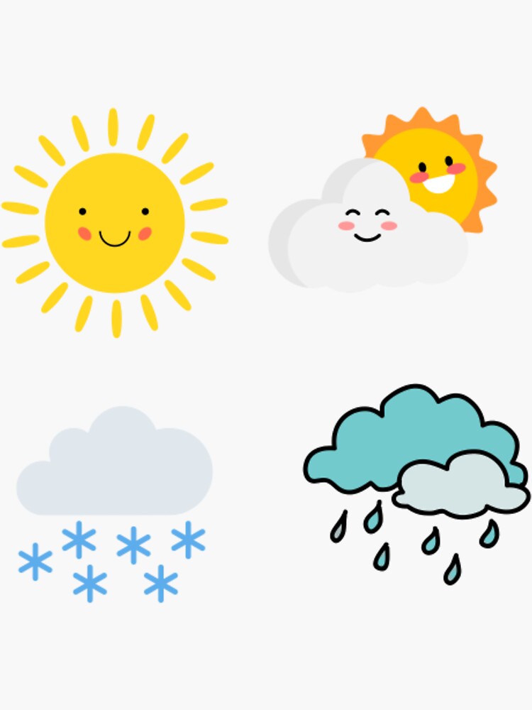 "Weather Sticker Pack Design For Preschoolers. " Sticker for Sale by ...
