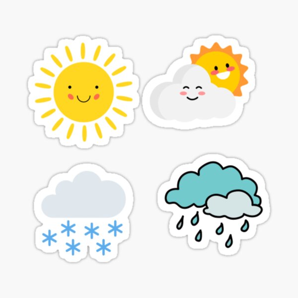 "Weather Sticker Pack Design For Preschoolers. " Sticker for Sale by ...