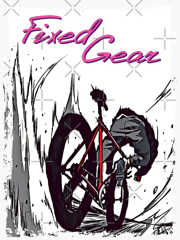 "Fixed Gear" Sticker for Sale by yooga02 | Redbubble