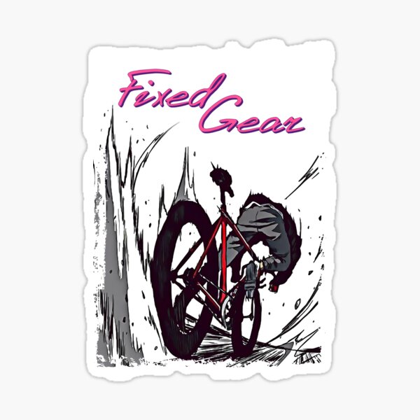 "Fixed Gear" Sticker for Sale by yooga02 | Redbubble