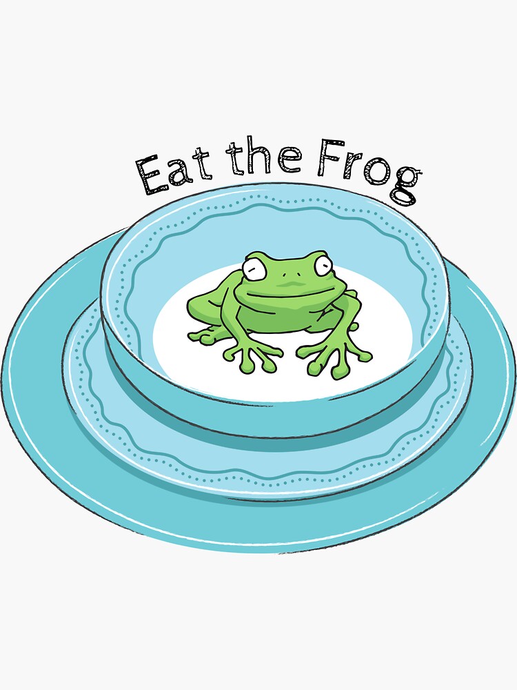 "Eat the Frog" Sticker for Sale by toadsforall | Redbubble