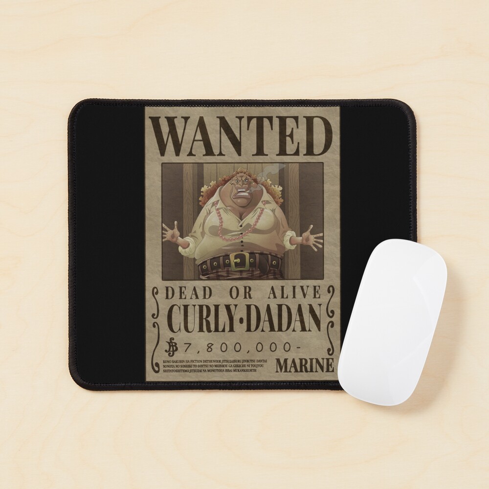 "Curly Dadan One Piece Mountain bandit Bounty Poster" Art Board Print ...