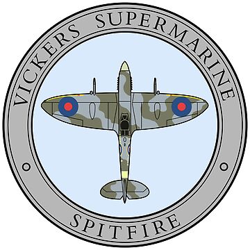 "Supermarine Spitfire plan view badge-type design" Sticker for Sale by ...