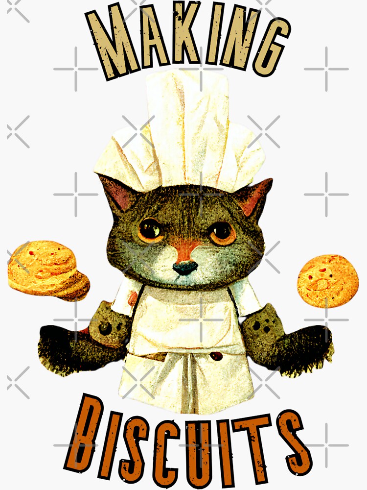 "cat making biscuits 7" Sticker for Sale by Catator | Redbubble
