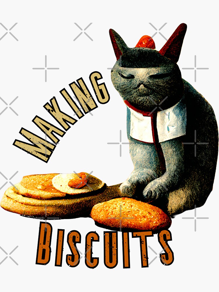 "cat making biscuits 8" Sticker for Sale by Catator | Redbubble