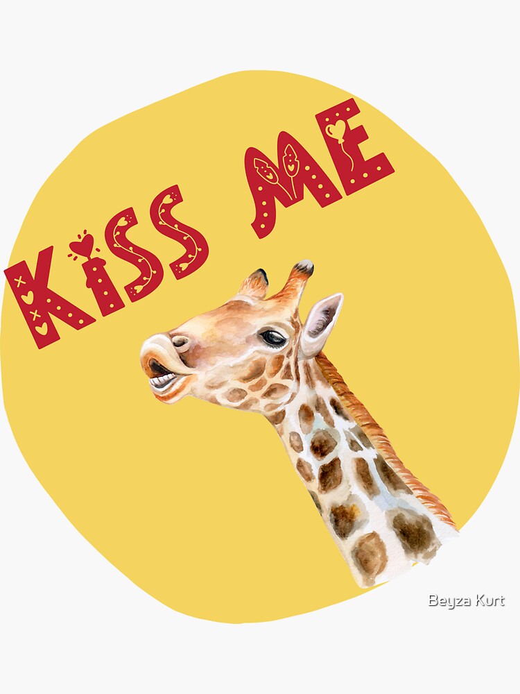 "Kiss Me" Sticker for Sale by wolfgang- | Redbubble
