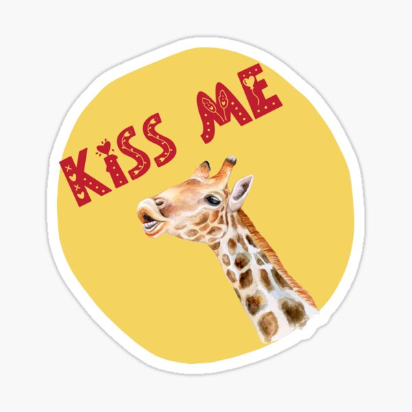 "Kiss Me" Sticker for Sale by wolfgang- | Redbubble