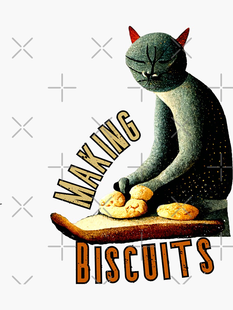 "cat making biscuits 17" Sticker for Sale by Catator | Redbubble