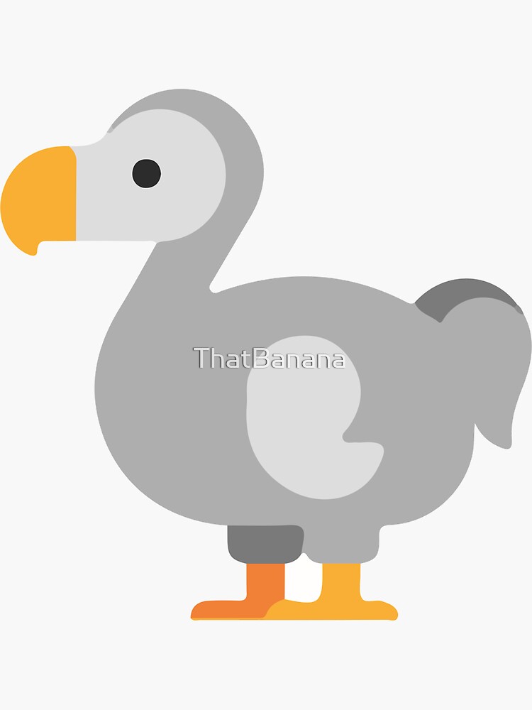 "Dodo emoji" Sticker for Sale by ThatBanana | Redbubble