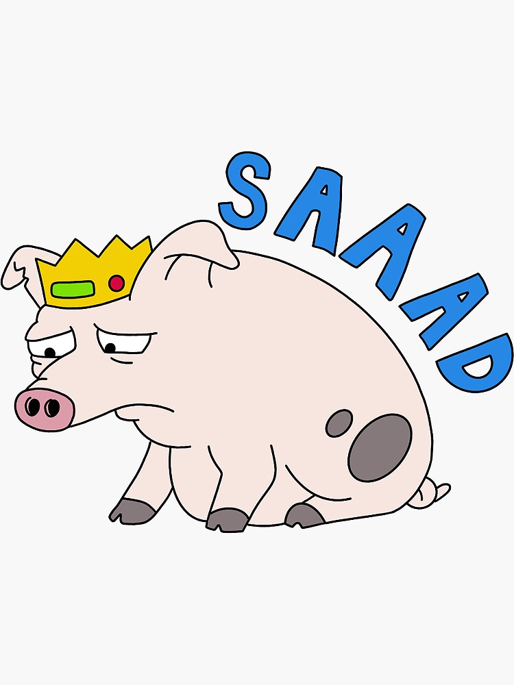 "Merkimer the Pig Prince" Sticker for Sale by DigitalRedesign | Redbubble