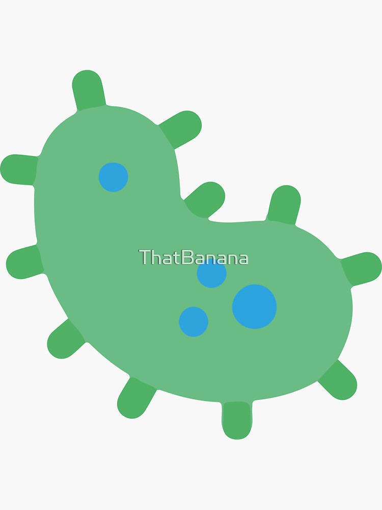 "Microbe emoji" Sticker for Sale by ThatBanana | Redbubble