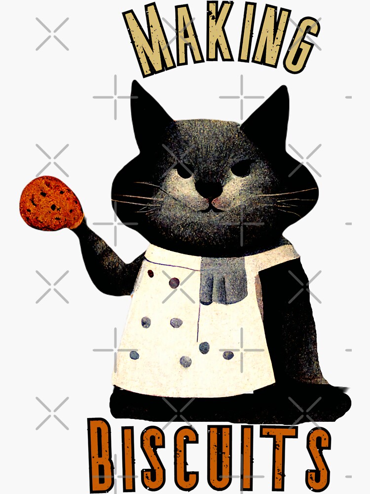 "cat making biscuits 29" Sticker for Sale by Catator | Redbubble