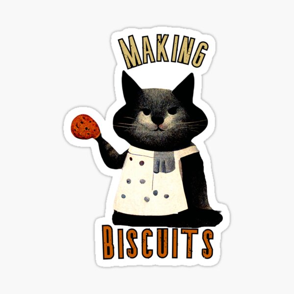 "cat making biscuits 29" Sticker for Sale by Catator | Redbubble