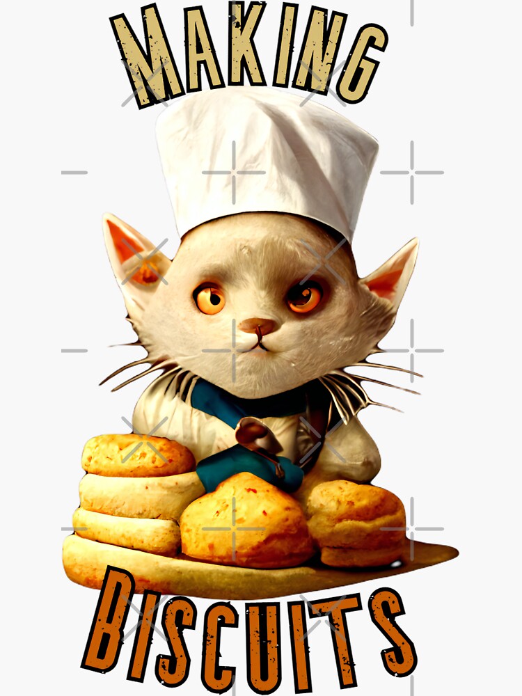 "cat making biscuits 31" Sticker for Sale by Catator | Redbubble