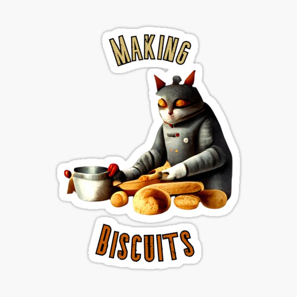 "cat making biscuits 33" Sticker for Sale by Catator | Redbubble