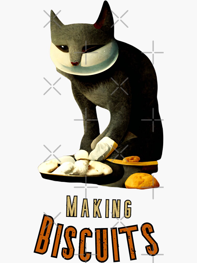 "cat making biscuits 39" Sticker for Sale by Catator | Redbubble