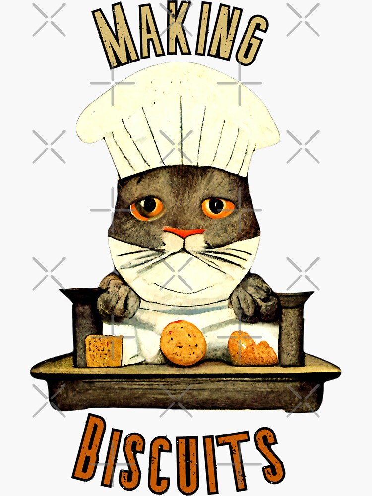 "cat making biscuits 41" Sticker for Sale by Catator | Redbubble