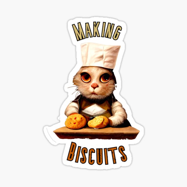 "cat making biscuits 42" Sticker for Sale by Catator | Redbubble