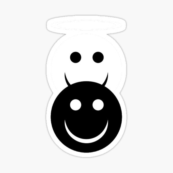 "Angel devil" Sticker by Wallfower | Redbubble