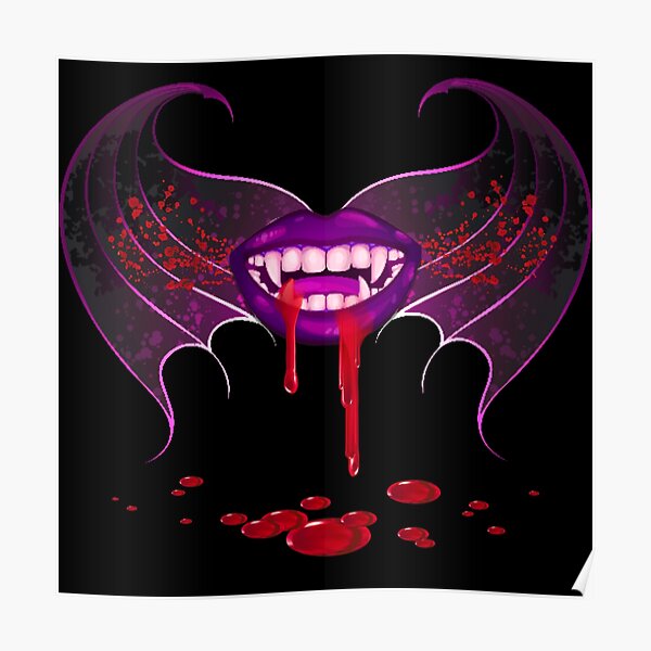 "Halloween Fantasy vampire bat" Poster for Sale by ditzy-designs ...