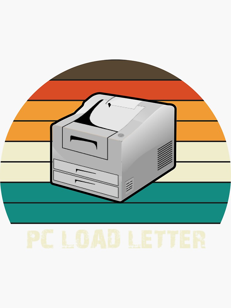 "PC Load Letter Funny Retro Sunset Classic " Sticker for Sale by Iron ...