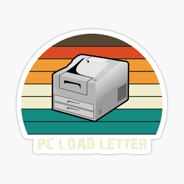 "PC Load Letter Funny Retro Sunset Classic " Sticker for Sale by Iron ...