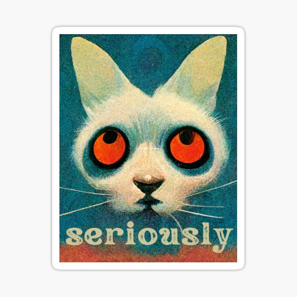 "Seriously" Sticker for Sale by Diseno-Devino | Redbubble