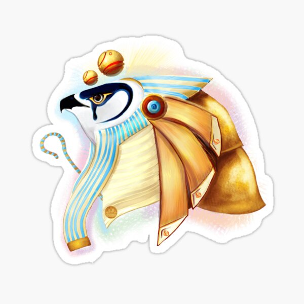 Pegatina «Ojo de Horus, Papiro, pirámides, esfinge Faraón Momia ...