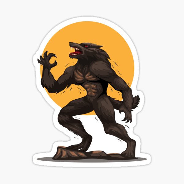 "Werewolves Are Fur Real" Sticker for Sale by RachodShop | Redbubble