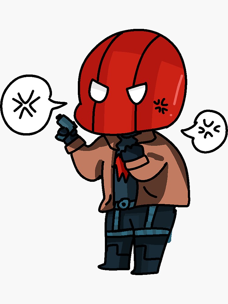 "Red hood , Jason Todd angry " Sticker for Sale by hamsterartea | Redbubble