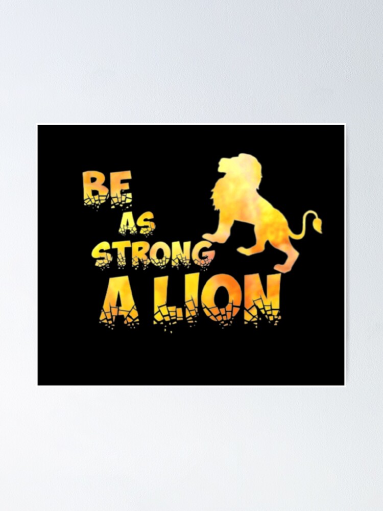 "Be Strong As A Lion stickers" Poster for Sale by Mama12345mm | Redbubble