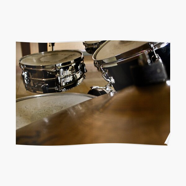 "Close up of a Drum Kit" Poster for Sale by itsechomusic | Redbubble