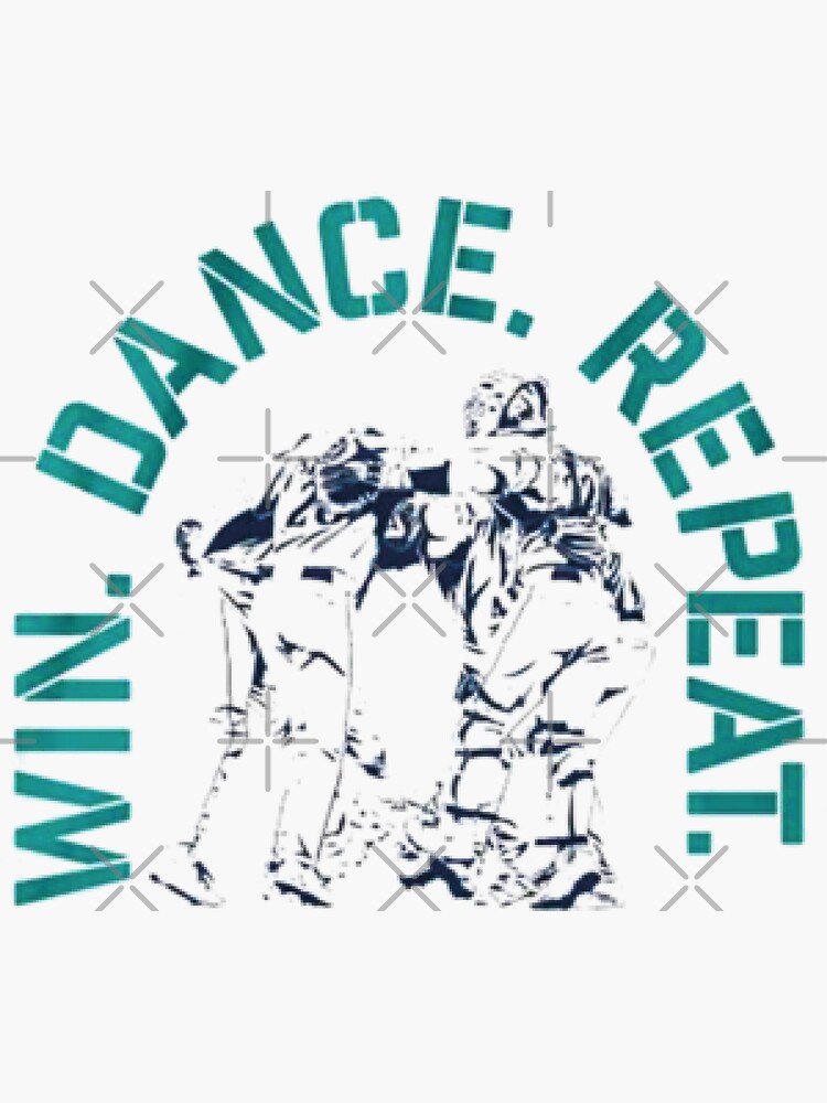 "win dance repeat" Sticker for Sale by artonly4u | Redbubble
