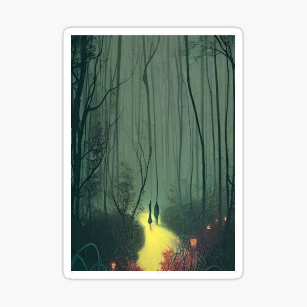 "Digital Art: A Secret Rendezvous " Sticker for Sale by AlemaArtzz ...